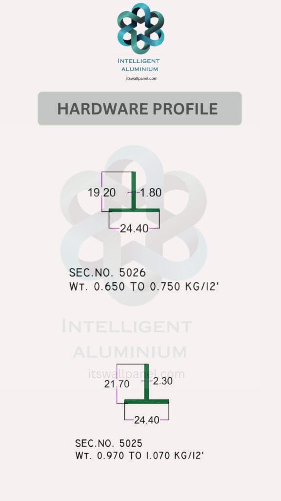 Aluminium Hardware Section Architectural Aluminium Extrusion