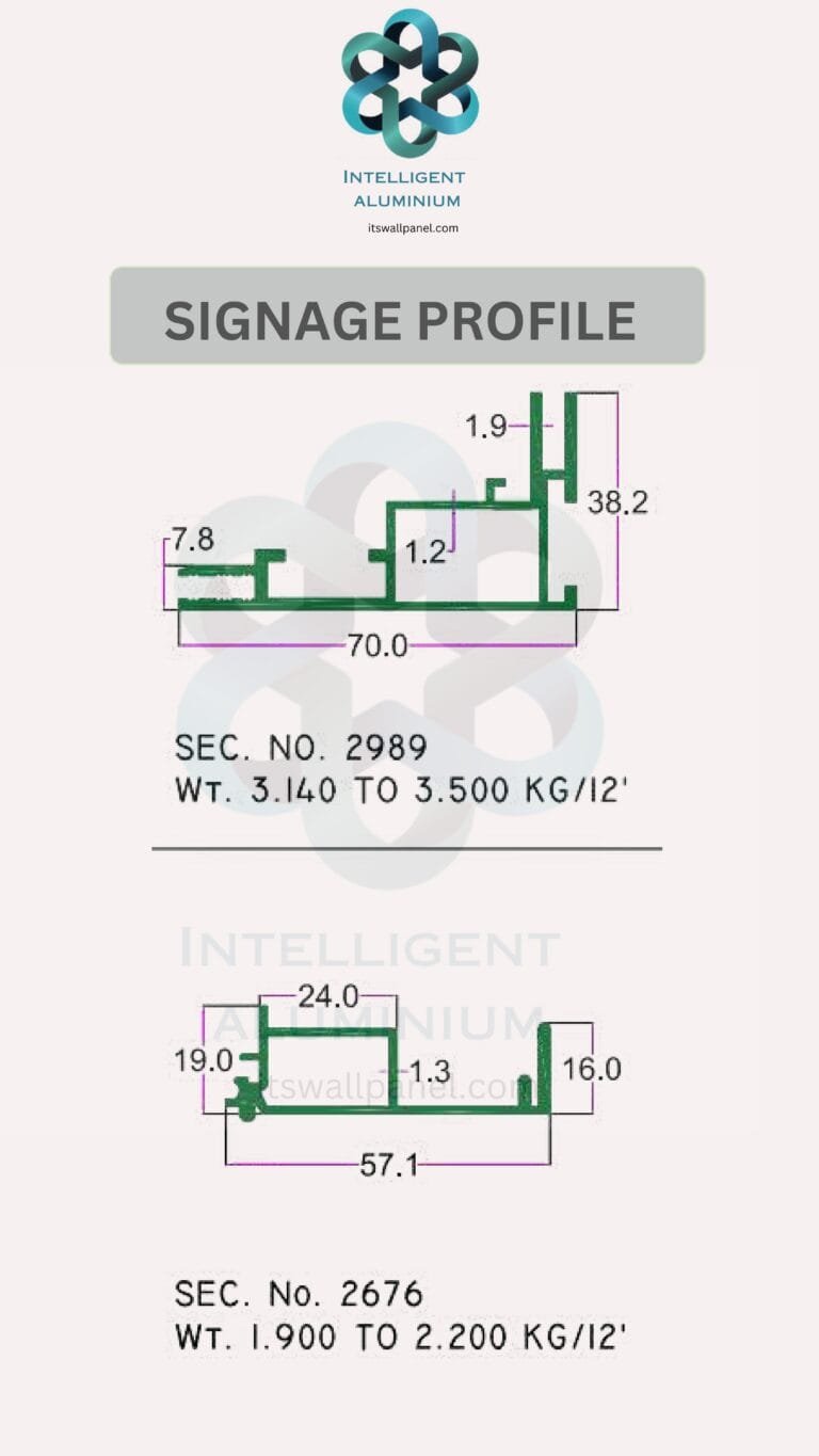 Aluminium Signage Profile Architectural Aluminium Extrusion