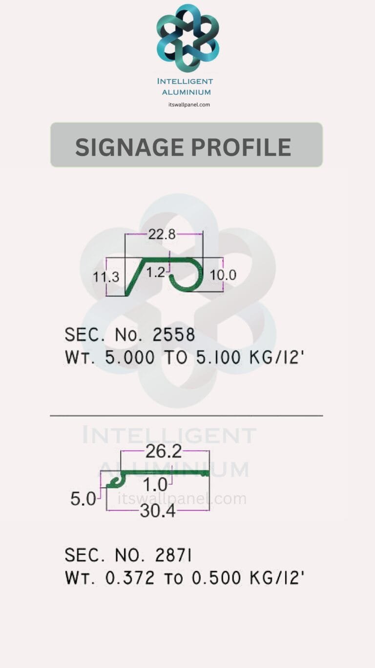 Aluminium Signage Profile Architectural Aluminium Extrusion