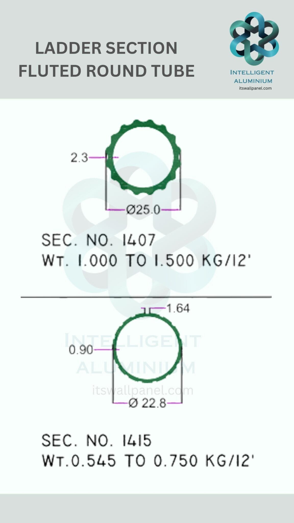 Aluminium Ladder Section Architectural Aluminium Extrusion
